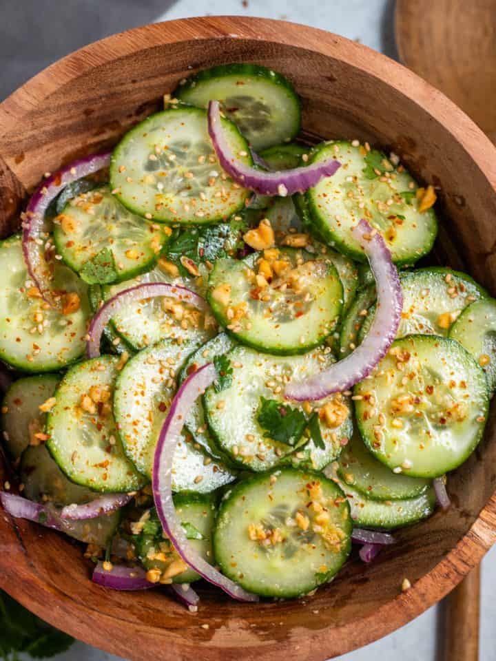 Egyptian Cucumber and Tomato Salad (Salata Baladi) | Wanderzest